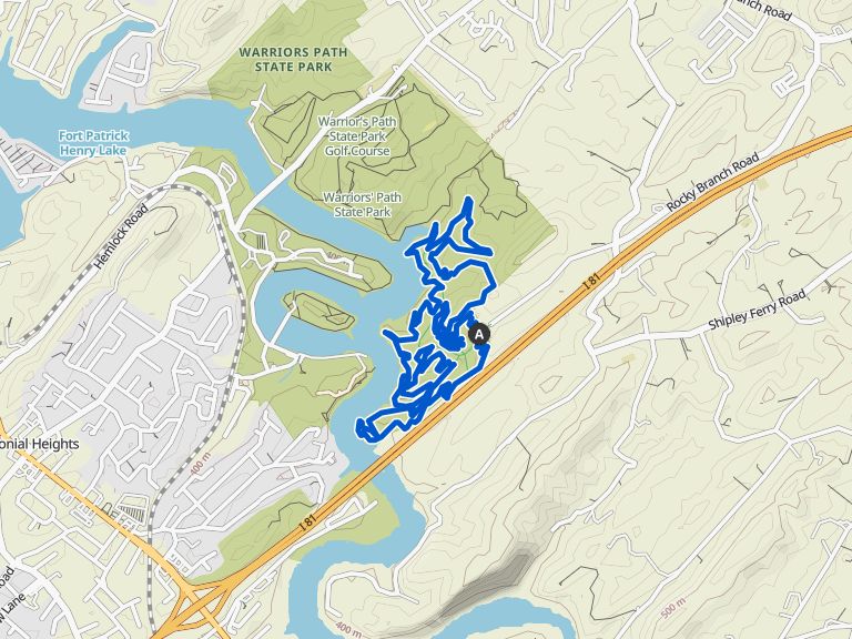 Percorso ad anello del Warriors' Path State Park — Colonial Heights ...